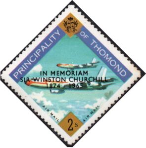 Stamp: Jet airliners - Churchill Memorial (Ireland: Cinderella Stamps ...