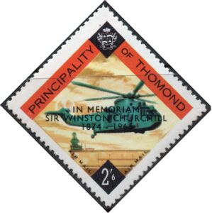 Stamp: Helicopter - Churchill Memorial (Ireland: Cinderella Stamps ...