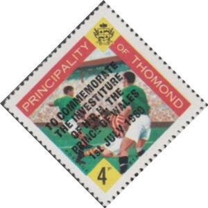 Stamp: Football game - Prince of Wales Investiture (Ireland: Cinderella ...