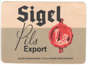 Drink Label: Sigel Pils Export (Klosterbrauerei Pfullingen-Reutlingen ...