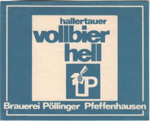 Drink Label: Hallertauer Vollbier Hell (Brauerei Pöllinger, Germany ...