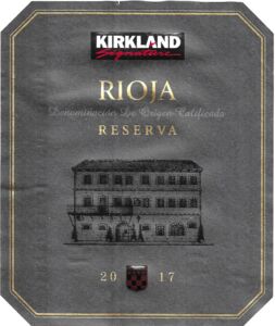 Drink Label: Kirkland Signature Rioja Reserva (Bodegas Eguia, S.L ...