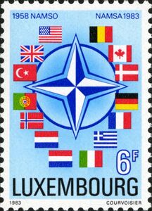 Stamp: NATO Maintenance and Supply Agency (Luxembourg(Anniversaries ...