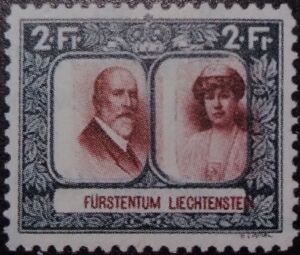 Stamp: Prince Franz I and Princess Elsa (Liechtenstein(Landscapes (1930 ...