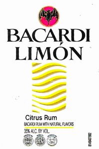Drink Label: Bacardi Limón (Bacardi Bottling Corporation, United States ...