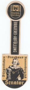 Drink Label: Senator (Bürgerliches Brauhaus, Ravensburg, Germany ...