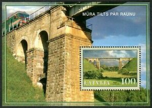 Stamp: Stone Railway Bridge Over the Rauna River (Latvia(Bridges of ...