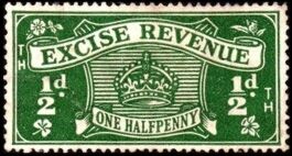 Stamp: Tudor Crown and floral motifs (United Kingdom: Revenue Stamps ...