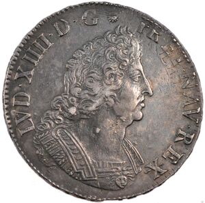 Coin: 1 Ecu (Louis XIV. Palms - X - Amiens) (France(1643~1715 - Louis ...