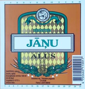 Drink Label: Janu Tervetes (Tervetes AL, LatviaCol:LV-BEER-000394