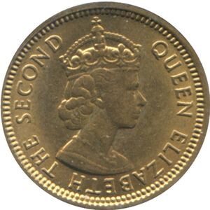 Coin: 5 Cents (Hong Kong(1953~1980 - Elizabeth II (Imperial Crown)) WCC ...