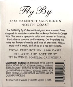 Drink Label: Fly By Cabernet Sauvignon (Fly By Wines, United States of ...