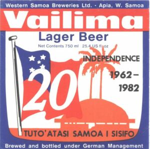 Drink Label: Vailima Lager Beer (Samoa Breweries Limited, SamoaCol:WS ...