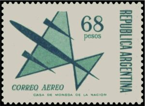 Stamp: Airmail - Stylized aircraft (Argentina(Stylized Aircraft) Mi:AR ...