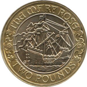 Coin: 2 Pounds (The Mary Rose) (United Kingdom of Great Britain ...