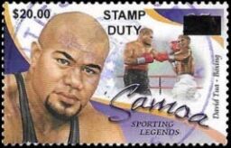 Stamp: David Tua - Boxing (Samoa: Revenue Stamps(Stamp Duty) Bar:WS SD99
