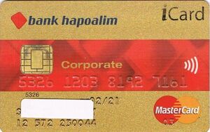 Tarjeta de Banco: Corporate iCard (Bank Hapoalim, IsraelCol:IL-MC-0064