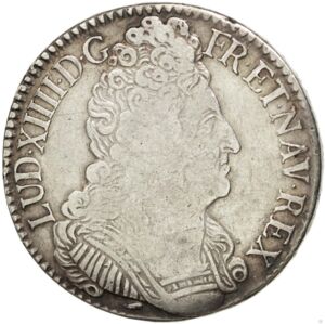 Moneda: 1 Ecu (Louis XIV. Three crowns - P - Dijon) (Francia(1643~1715 ...