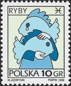 Stamp: Signs of the zodiac: Pisces (20 February - 20 March) (Poland ...