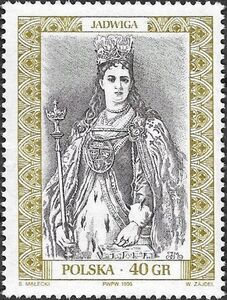 Stamp: Jadwiga of Poland (c. 1373/74-1399) (Poland(Portraits of Polish ...