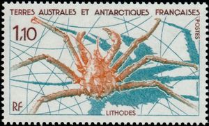 Stamp: King Crab (Lithodes sp.) (French Southern and Antarctic Lands ...
