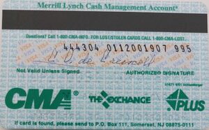 Bank Card: Merrill Lynch (Merrill Lynch Bank, United States of ...
