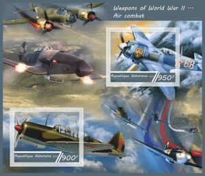 Selo: Weapons of World War II. Air combat (Gabão: Selos ilegais(Gabon ...