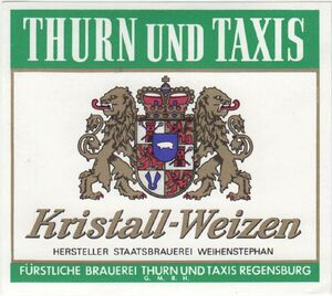 Drink Label: Thurn und Taxis Kristall-Weizen (Fürstliche Brauerei Thurn ...