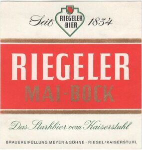 Drink Label: Riegeler Mai-Bock (Riegeler Brauerei, Germany, Federal RepublicCol:DE-BEER-020602