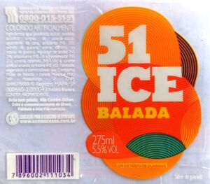 Etiqueta de Bebida: 51 Ice - Balada (Cia. Müller de Bebidas del Brasil ...