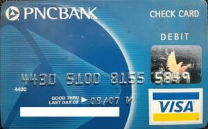 Bank Card: Check Card (PNC Bank, United States of AmericaCol:US-VI-0963