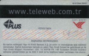 Bank Card: Telecard (Yapi Kredi Bankasi, Türkiye (Turkey)Col:TR-VE-0013.05