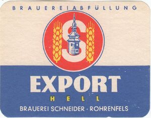 Drink Label: Schneider Export Hell (Brauerei Schneider Rohrenfels ...