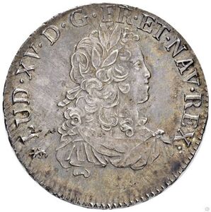 Coin: 1 Ecu (Louis XV - T - Nantes) (France(1715~1774 - Louis XV) WCC ...