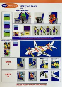 Safety Card: A320 (My Travel Airways, United Kingdom of Great Britain ...