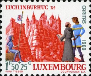 Sello: Castle "Lucilinburhuc" (10th Century) (Luxemburgo(National ...