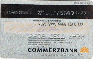 Bank Card: TUI Card (Commerzbank, Germany, Federal RepublicCol:DE-VI-0153
