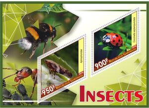 Stamp: Fauna Insects (Gabon: Illegal Stamps(Insects 2018) Col:GA 2018-31/2