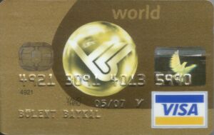 Bank Card: World (Yapi Kredi Bankasi, Türkiye (Turkey)Col:TR-VI-0495