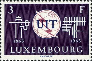 Sello: Centenary of International Telecommunications Union (I.T.U ...