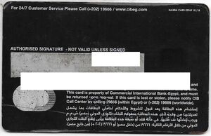 Bank Card: CIB Platinum contactless (Commercial International Bank ...