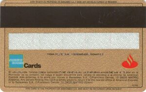 Tarjeta de Banco: American Express Gold Banco Santander 10-92 (Banco de ...