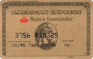 Bank Card: American Express Gold Banco Santander 10-92 (Banco de ...