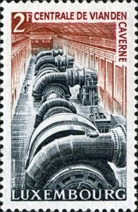Stamp: Power House (Luxembourg(Inauguration of the Vianden ...