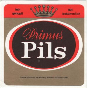 Drink Label: Primus Pils (Neufang Brauerei AG, Germany, Federal ...