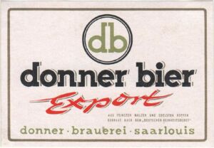 Drink Label: Donner Bier Export (Donner-Bräu Saarluis, Germany, Federal ...
