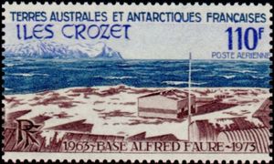 Stamp: 10th Anniversary of the Base Alfred Faure (French Southern and ...