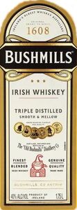 Drink Label: Bushmills Irish Triple Distilled (Old Bushmills Distillery ...