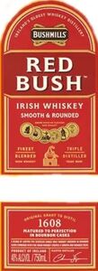 Drink Label: Red Bush Irish Smooth & Rounded (Old Bushmills Distillery ...