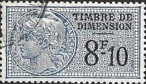 Stamp: Timbre fiscal - Médaillon TASSET (France: Revenue StampsYt:FR DI128